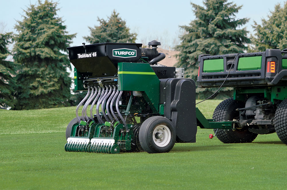 Turfco TriWave 45 Tow-Behind Overseeder | Golfdom