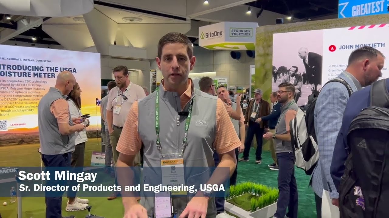 Scott Mingay demonstrates the new USGA Moisture Meter | Golfdom